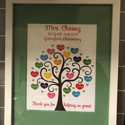 Printable DIGITAL FILE TEACHER Tree, Printable, Personalized Class ...