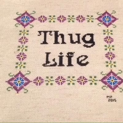 Thug Life Cross Stitch Pattern Instant Download - Etsy