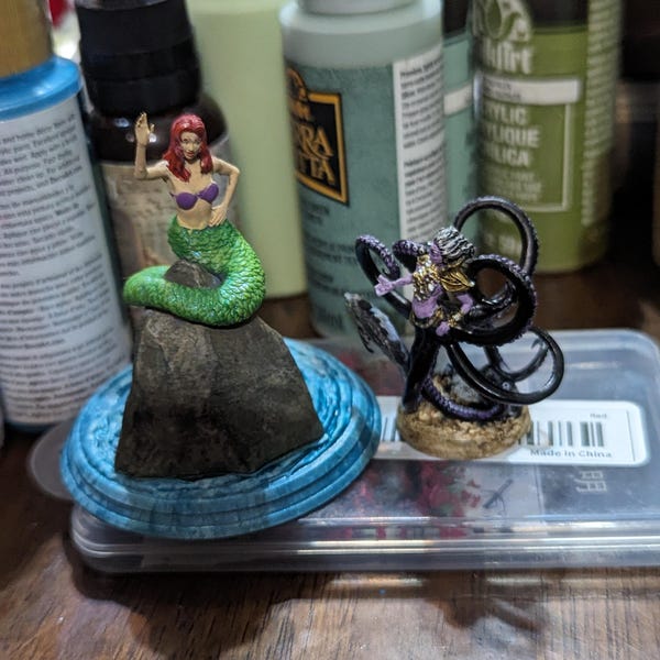 Angler Siren // Mimic Mermaid // Merfolk Trap // Dnd Mini - Etsy