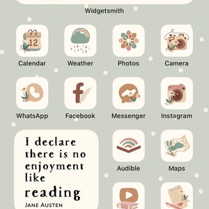 Book Lover App Icons Bookworm Ios Icons Iphone Icons for - Etsy