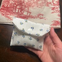 Mini Two tone snap purse card wallet pouch Cotton Corduroy cute gift ...