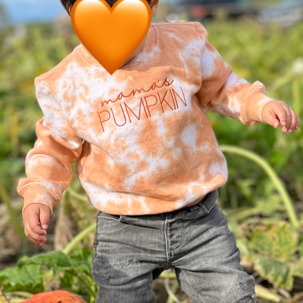Matching Mama and Mama's Pumpkin Fall Sweatshirts, Embroidered Mommy ...