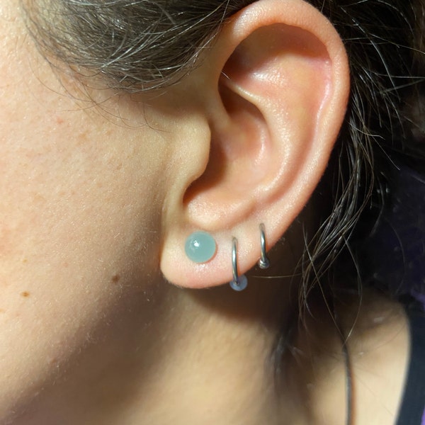 Single Flare Glacier Glass Plugs 8g, 6g, 4g, 2g (6mm), 1g (7mm), 0g, 00g (10mm), 1/2", 9/16", 5/ ...