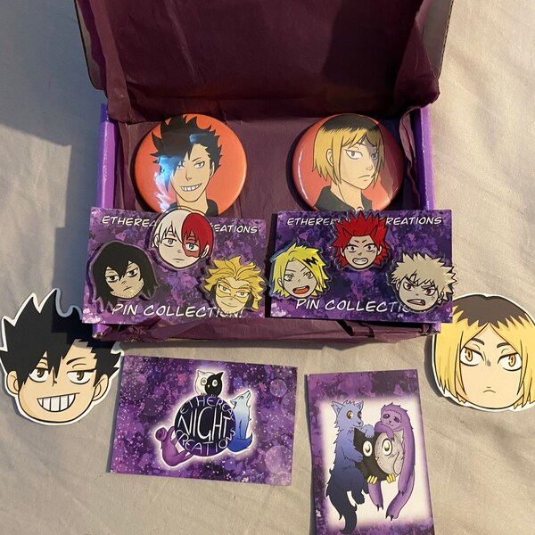 MHA Chibi Heroes Acrylic Pins, BNHA, My Hero Academia, Plus Ultra ...
