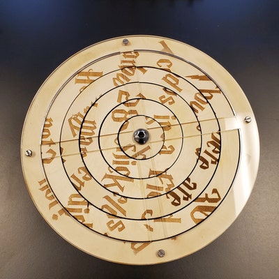 Mini Caesar Cipher Wooden Cipher Wheel Wood Wheel Escape Room Puzzle ...