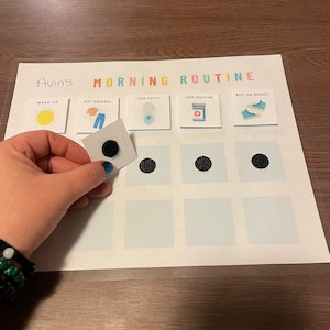 Daily Visual Routine Chart With Cards Morning Afternoon Evening ...