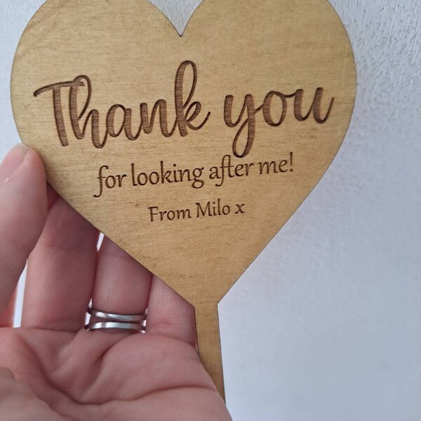 Personalised Wood Plant Gift Tag, Plant Label, Laser Cut and Engraved ...