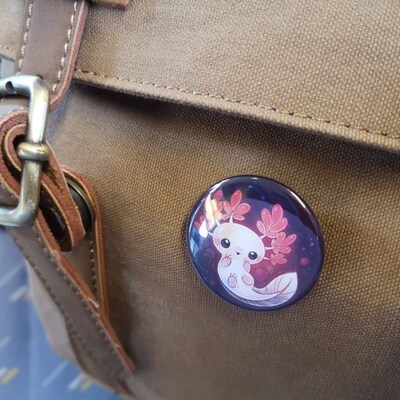Axolotl Buttons & Magnets - Etsy