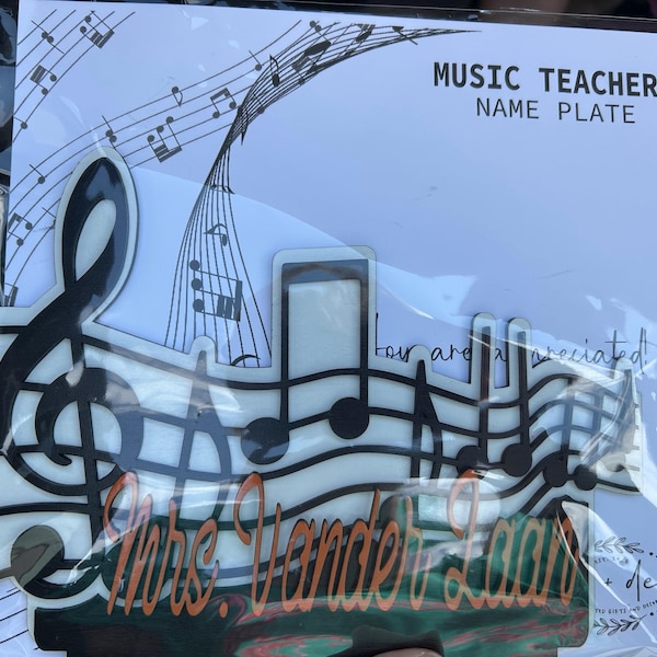 Personalized Music Teacher Name Plate, Music Teacher Gifts ...