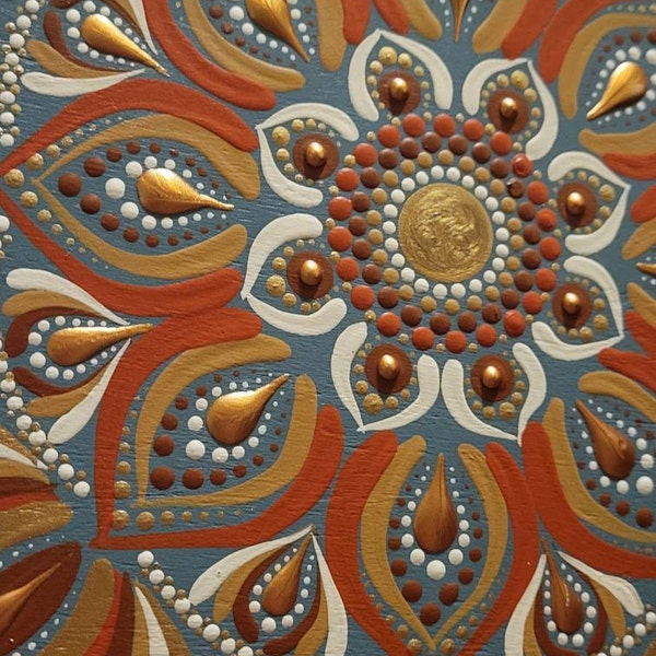 6 Inch Mandala Art Stone - Mellow Moss - Etsy