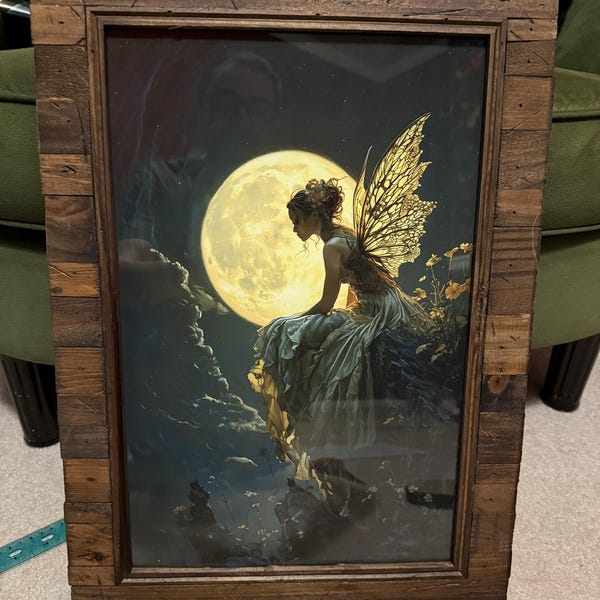 Fairy Celestial Wall Art Print, Fae Witchy Moody Home Decor, Dark Art ...