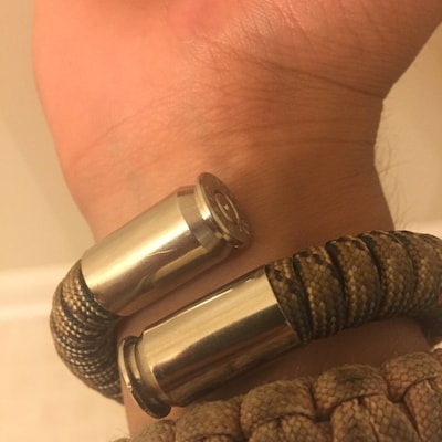 Patriot Military and Second Amendment Paracord Bullet Bracelet 40 Cal ...