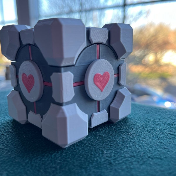 Portal Companion Cube - Gift Box, Ring Box, Decor, Gaming Prop - 6 Cm ...