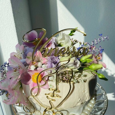 Clasped Hands Topper Line Art Cake Topper Abstract Cake - Etsy