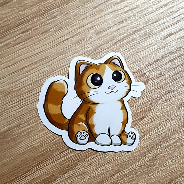 Cute Cat in Box Sticker - Calico Cat Sticker - Gift for Cat Lovers ...