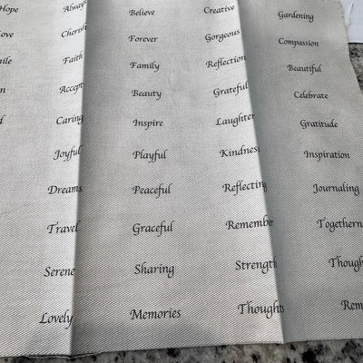50 general Theme Fabric Words, Phrases, Labels, Journal Ephemera, Card ...
