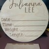 Birth Announcement Sign for Hospital Girl, Personalized Baby Birth ...