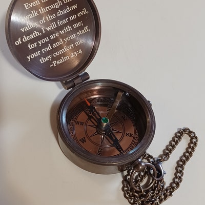 Compass, Engraved Compass, Baptism Gift, Baptism Compass, First ...