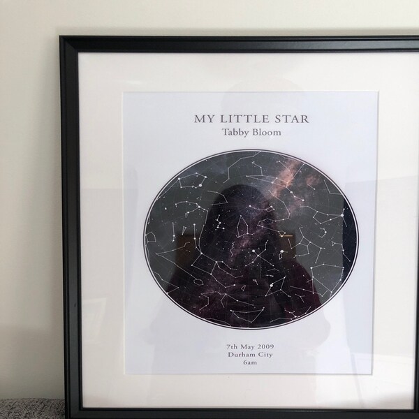 Custom Star Map Print, Anniversary Gift, Night Sky Print, Star Map ...