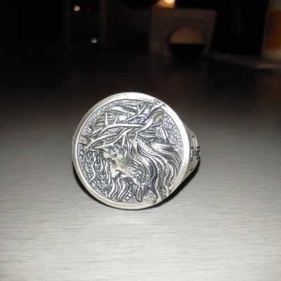 Jesus Christ Crown of Thorns Silver Ring, Jesus Head Ring,religious ...
