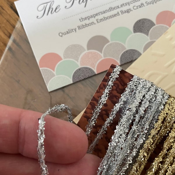 Silver Glitter String 1/8” Wide by the Yard - Etsy