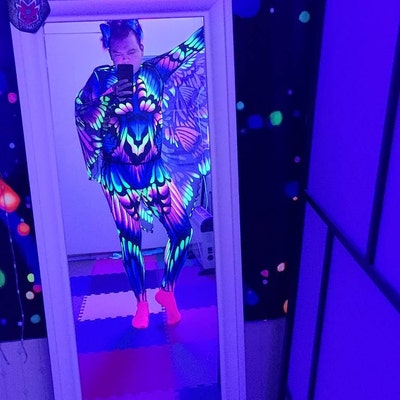 Neon Costume Set, UV Light Outfit, Rave Costume Set Woman, Performance ...
