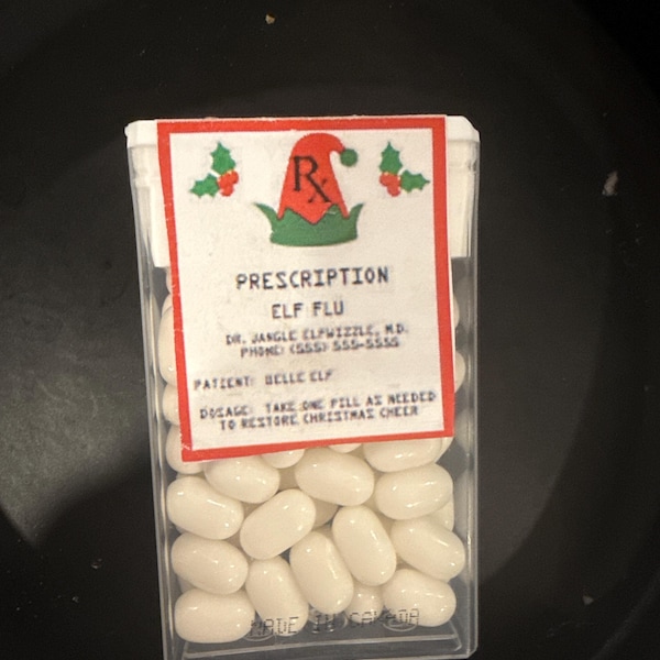 Editable Elf Prescription Labels: Christmas Elf Prop (digital Download ...