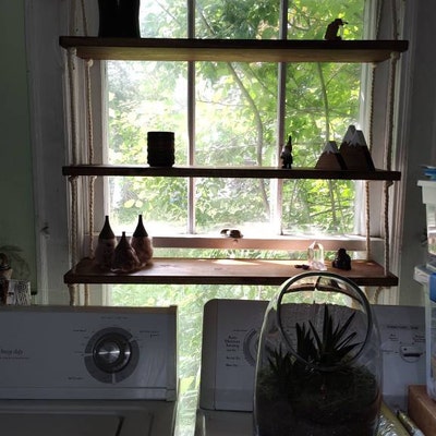 Window Plant Shelf Hanging Window Shelf 3 Tiered Window Floating ...