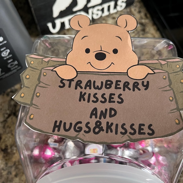 Editable Winnie the Pooh Party Drink Labels for Baby Shower or Birthday ...