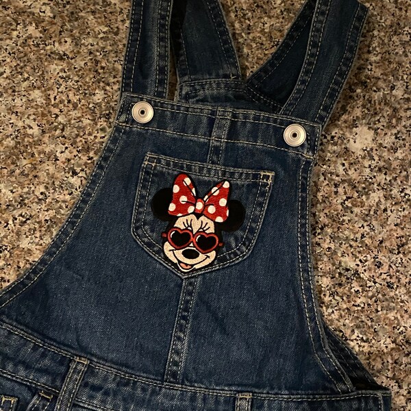 Minnie Mouse Heart Shades Iron-on Applique Disney Fan DIY Decoration ... Minnie Mouse Heart Shades Iron-on Applique Disney Fan DIY Decoration ...