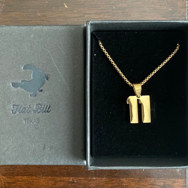 Number Pendant - Gold - Etsy