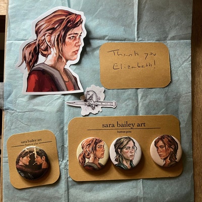 The Last of Us Pin Button Set Ellie Williams From Part 1, Part 2 1.25 ...