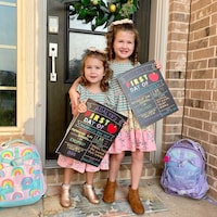 2-in-1 FRENCH First Day of School Sign, First Day of School Version ...