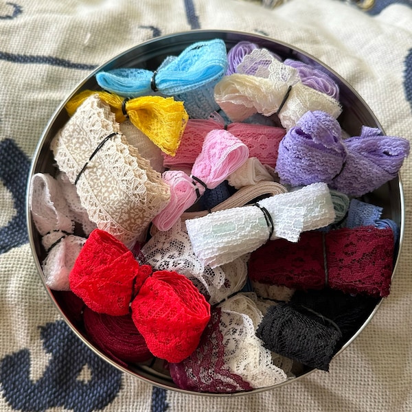20-30 Yards of Assorted Lace, Lace by the Yard, Lace Scrap Grab Bag ...