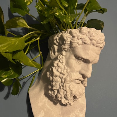 Hercules Wall Planter Pot Farnese Hercules Wall Face Planter - Etsy