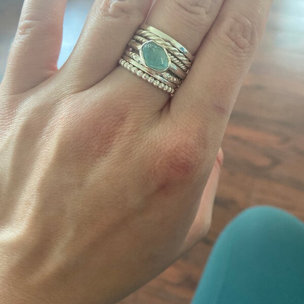 Silver Stacking Rings Set, Stackable Rings , Silver Stack Rings ...