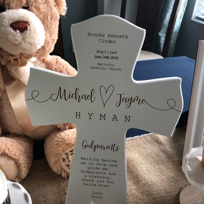 Personalized Godparents Cross for Godparent, Godparent Cross Gift ...