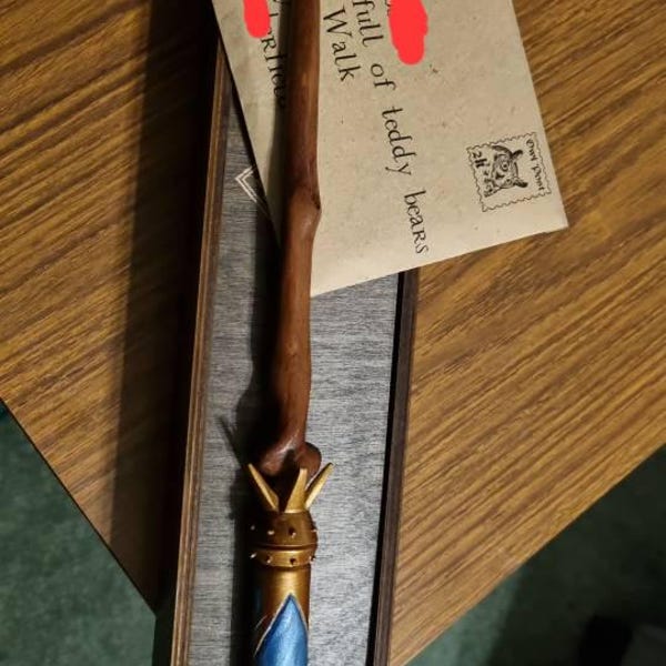 Celestial - Blue Wooden Wand - a Magical Gift for True Legacy Witches ...
