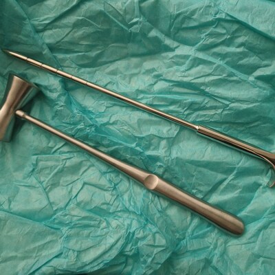 Lobotomy Orbitoclast & Hammer Surgical Medical Tools Shadowbox With ...