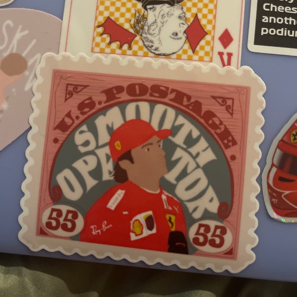 F1 Sticker | Carlos Sainz "smooth Operator" Stamp Sticker | Cute ...