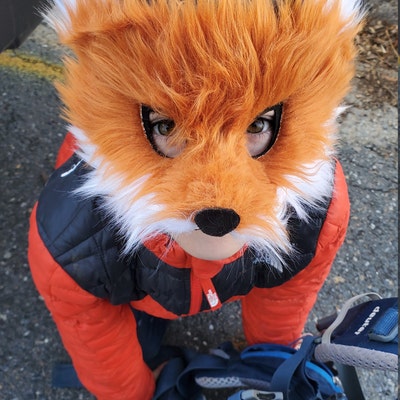 Children's Faux Fox Fur Mask, Handmade - Etsy