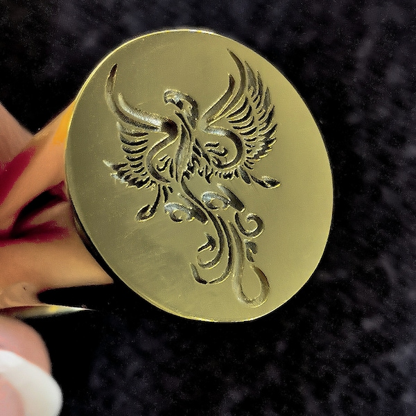Phoenix Ring, Gold Phoenix Ring, Phoenix Signet Ring, 14k Gold Phoenix ...