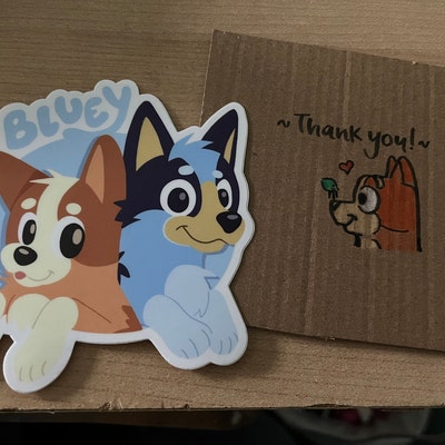 Bluey and Bingo Bluey Die Cut Sticker - Etsy UK