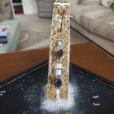 Handmade Titanic Model in Frame With Illumination Historical Art - Etsy