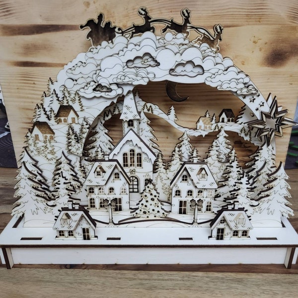 Christmas Arch - Laser Cutting File With Assembly Instruction in Vector ...