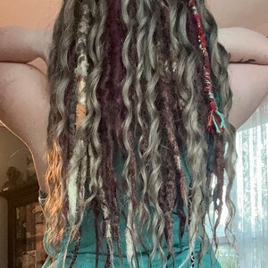 Luxe Hybrid Locks Curly Dreads / Wavy Dreadlocks in Black and Grey ...