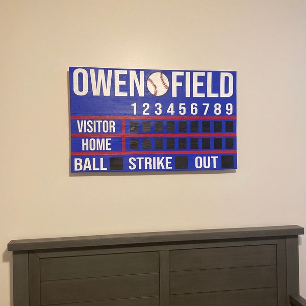 28” X 16” Football Scoreboard | Personalized Sports-themed Room ...