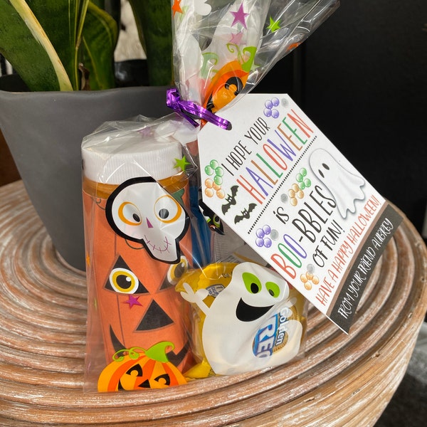 Halloween Gift Tags, Boo-bbles of Fun Kids Friend Classroom Trick or ...
