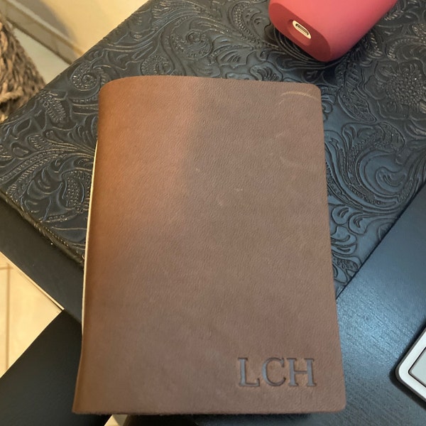 Personalized Leather Pocket Journal | Small Travel Notebook | Mini ...