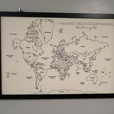 World Push Pin Personalized Map, Custom Push Pin Map for Travels ...